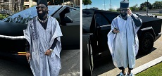 Timaya Shows Off His $100K Tesla Cybertruck - YellowDanfo